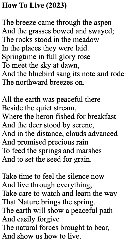 A Poem and a Song – mountainbreakfast